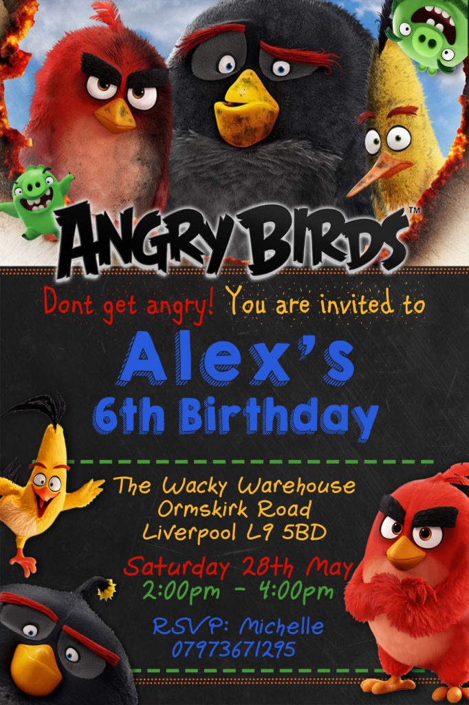 Angry Birds Personalised Invitations – Invitebay Invitations Business ...