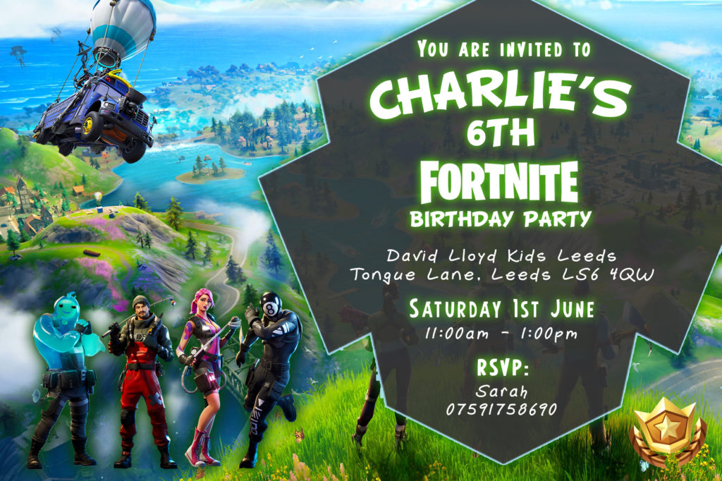 Fortnite Personalised Invitations – Personalised Party and Wedding ...