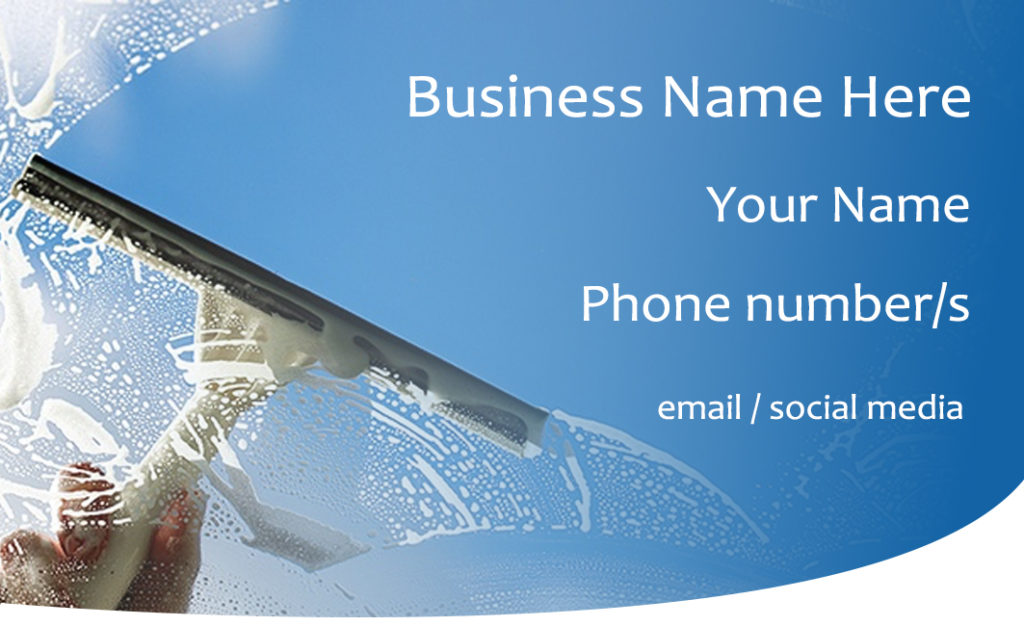 Business Cards – Window Cleaner – Personalised Party and Wedding ...