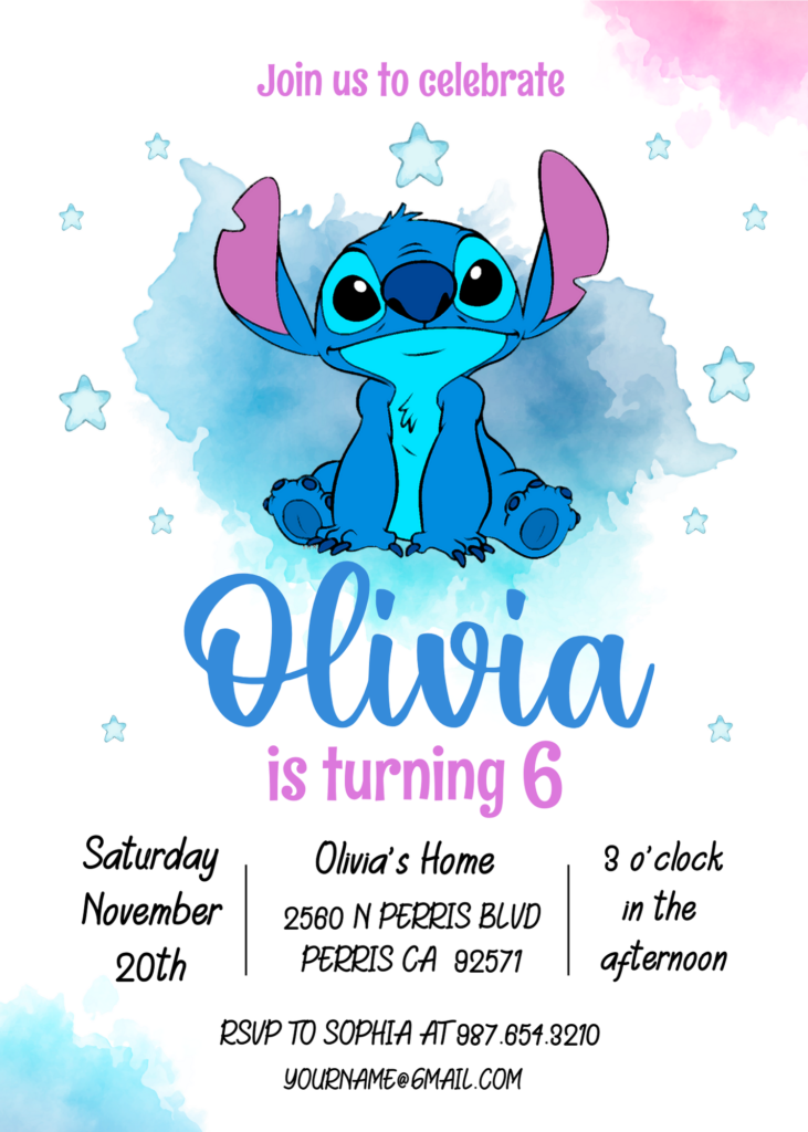 Stitch Disney Invitations Disney Lilo & Stitch Themed Table Top