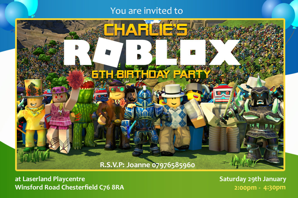 Roblox Personalised Invitations – Invitebay Invitations Business ...